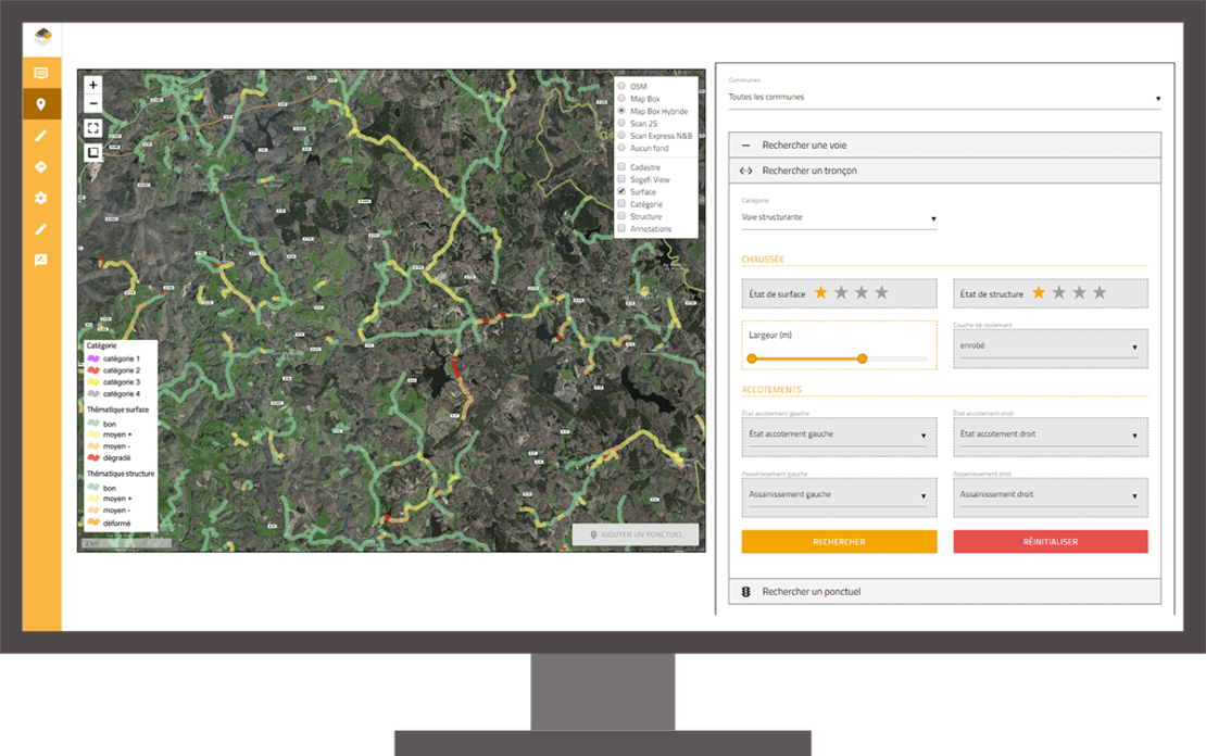 Cartographier et gérer les routes de la collectivié - Mon Territoire Voirie