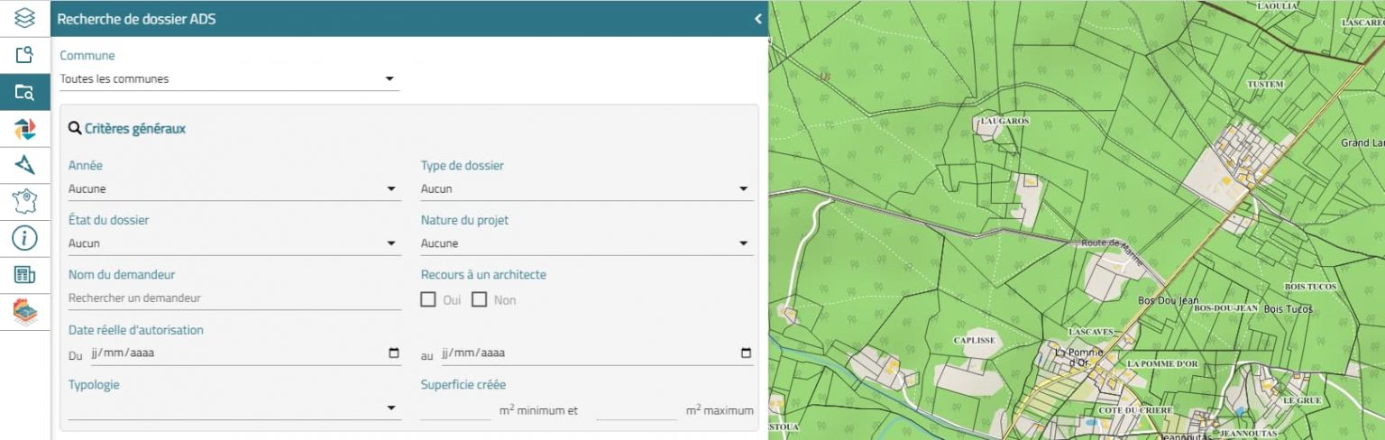 Recherchez et consultez les dossiers ADS dans votre SIG